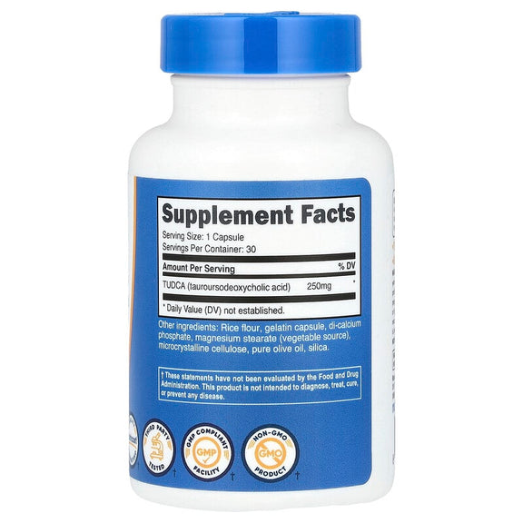Nutricost, TUDCA, 250 mg, 30 Capsules – vitabal-lb