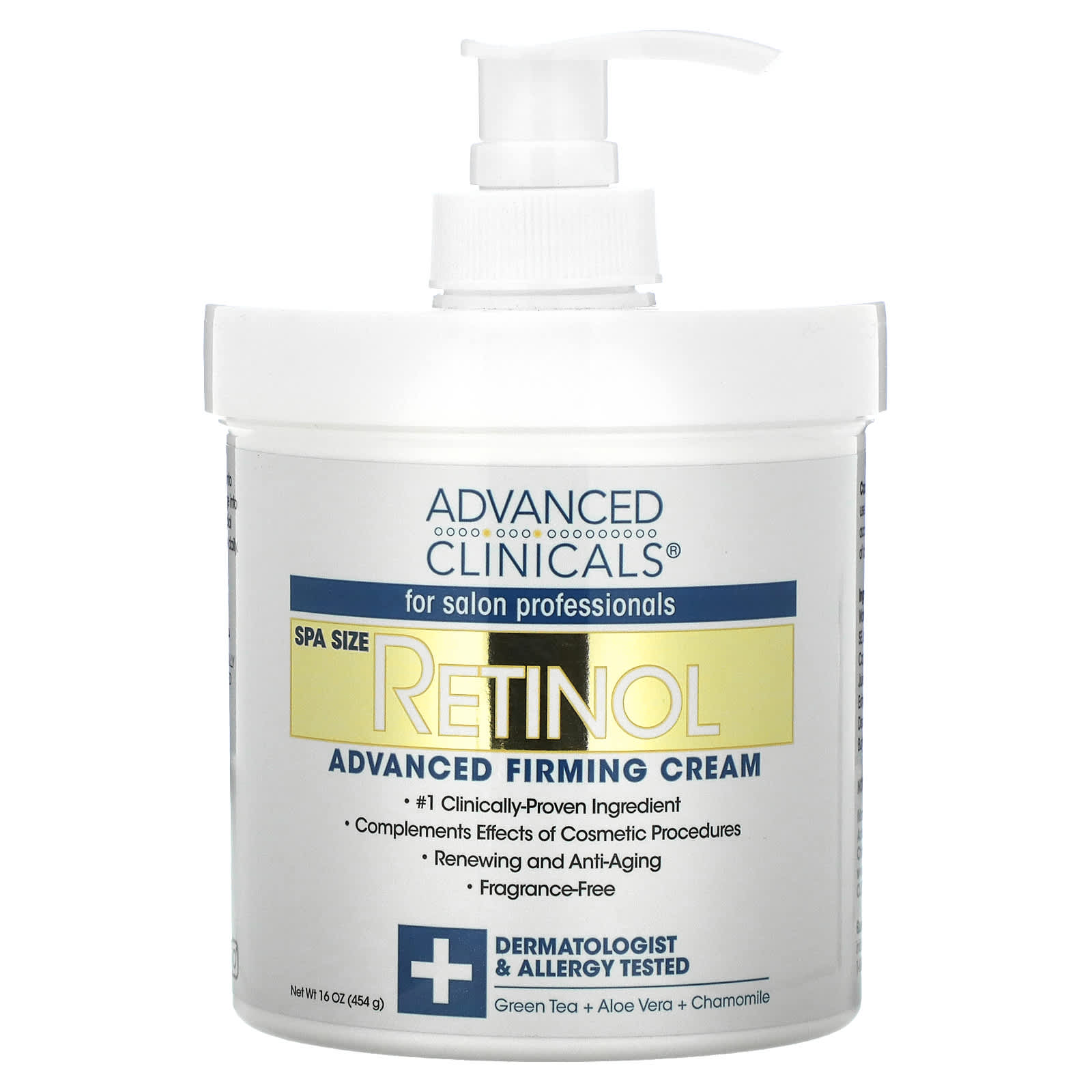 Advanced Clinicals, Retinol, Advanced Firming Cream, Fragrance Free, 1 ...