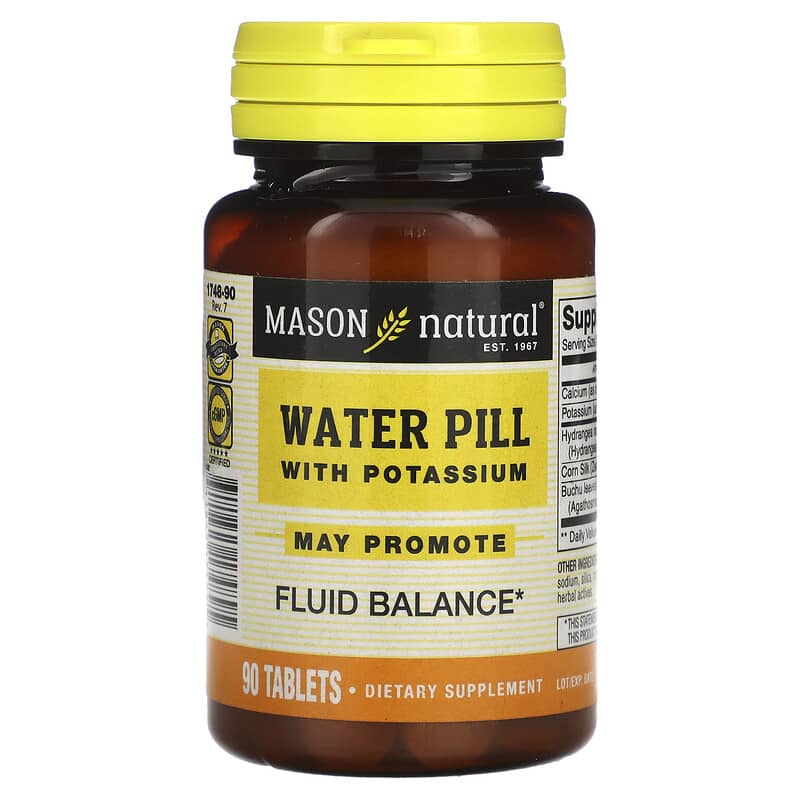 Mason Natural, Water Pill with Potassium, 90 Tablets – vitabal-lb