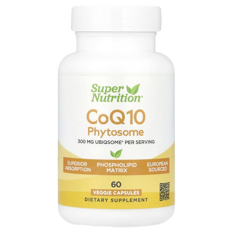 Super Nutrition, CoQ10 Phytosome, 300 mg, 60 Veggie Capsules – vitabal-lb