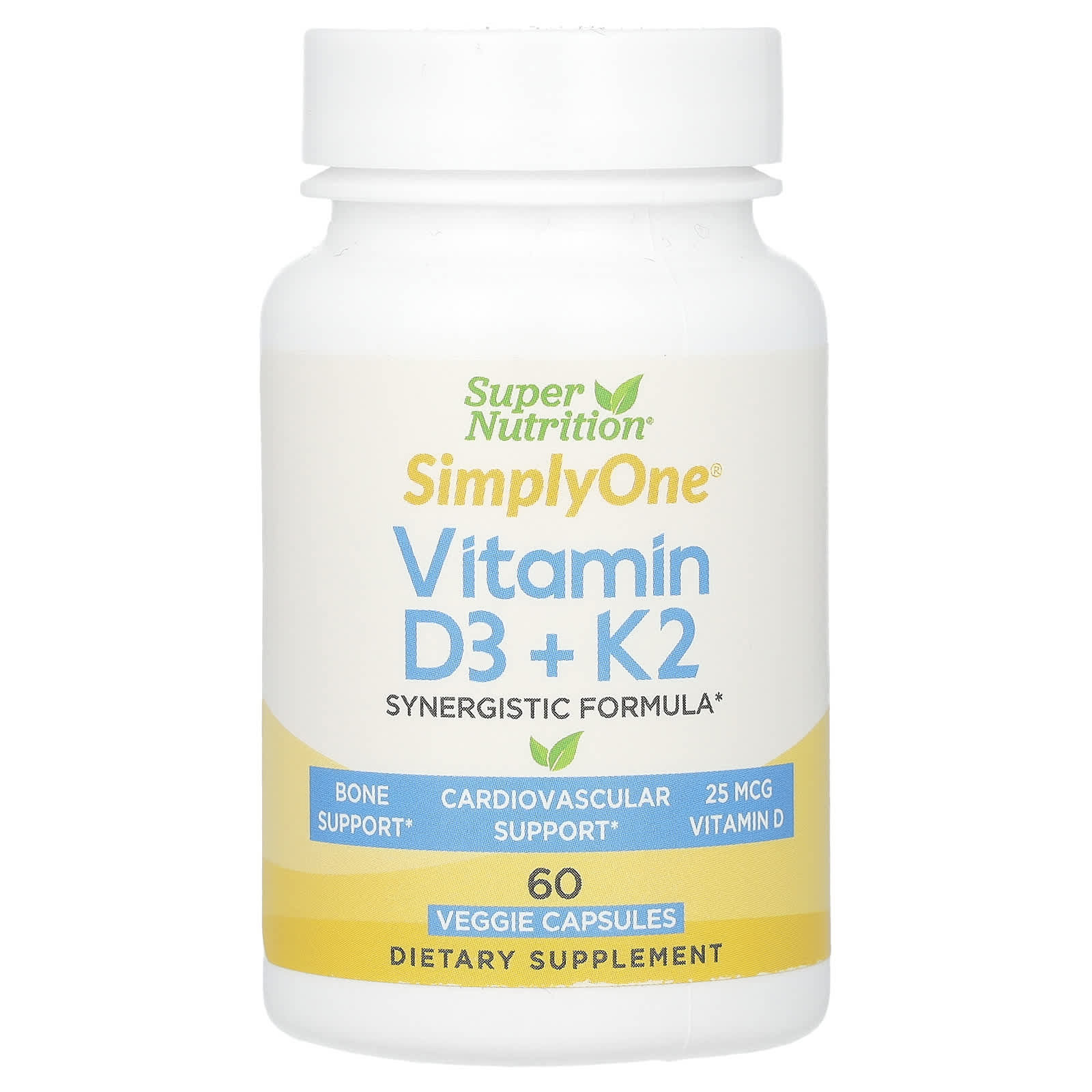 Super Nutrition, Vitamin D3 + K2, 60 Veggie Capsules – vitabal-lb