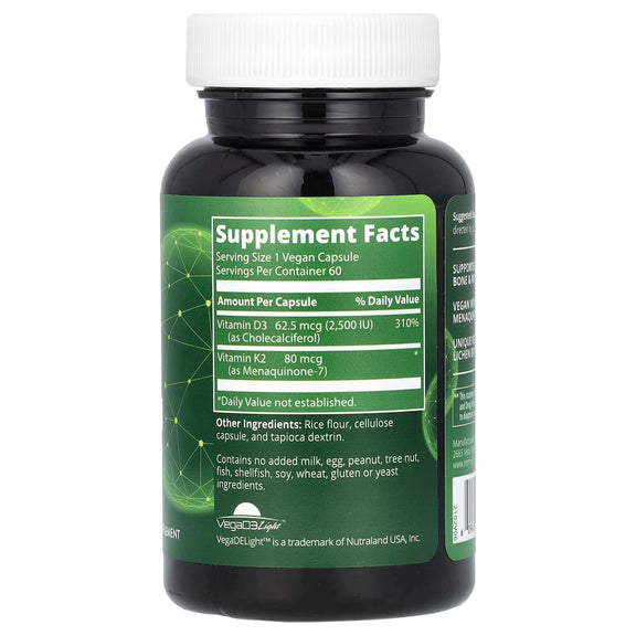 MRM Nutrition, Vegan Vitamin D3 & K2, 60 Vegan Capsules – vitabal-lb