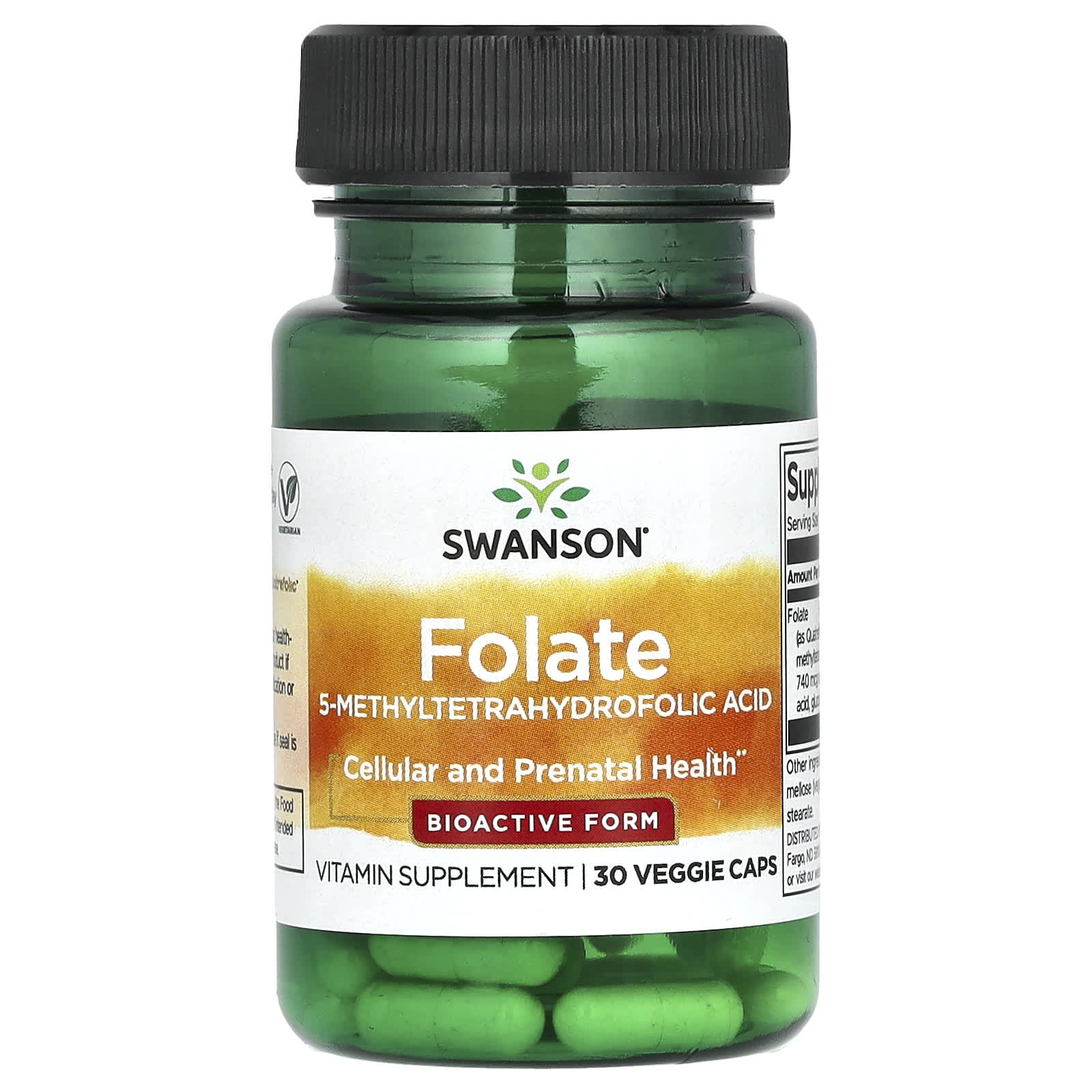 Swanson, Folate , 30 Veggie Caps – vitabal-lb