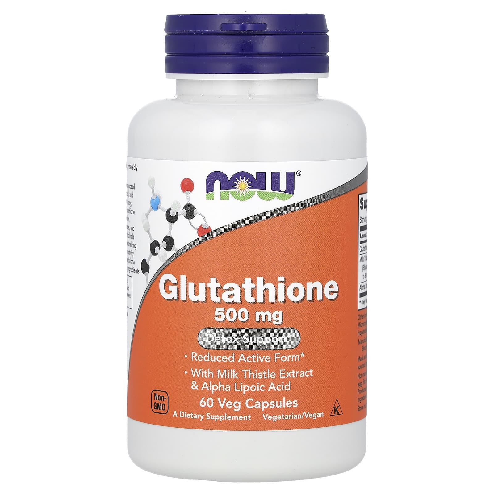 NOW Foods, Glutathione, 500 mg, 60 Veg Capsules – vitabal-lb