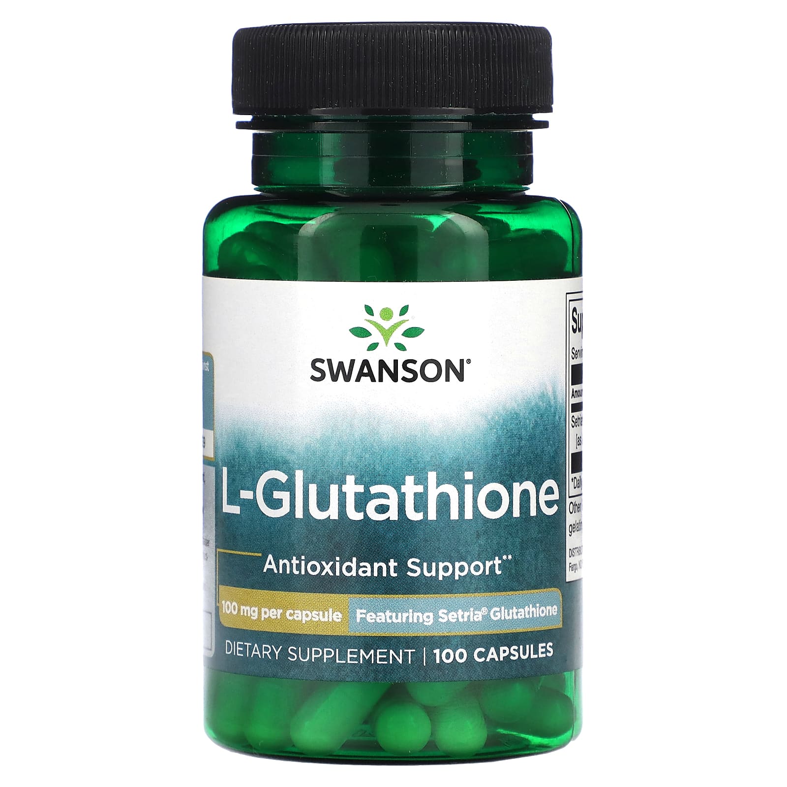 Swanson, L-Glutathione, 100 mg, 100 Capsules – vitabal-lb