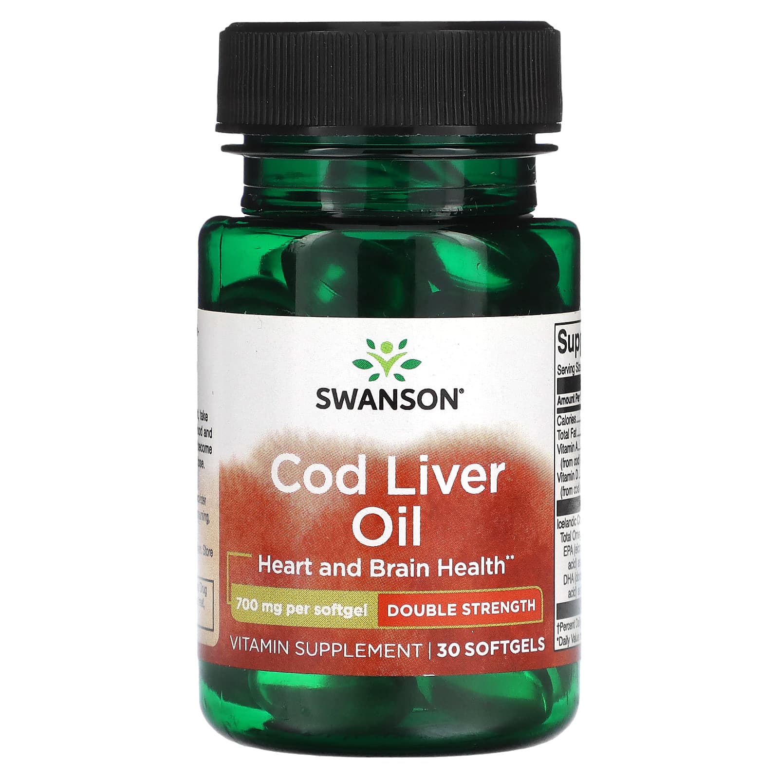 Swanson, Cod Liver Oil, Double Strength, 700 mg, 30 Softgels – vitabal-lb