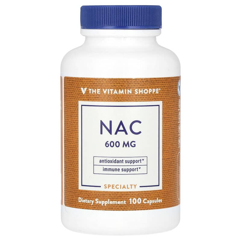 The Vitamin Shoppe, NAC, 600 mg, 100 Capsules – vitabal-lb