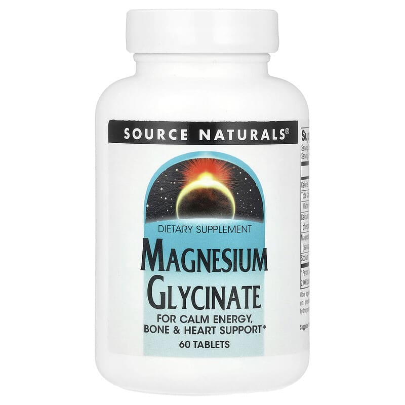 Source Naturals, Magnesium Glycinate, 60 Tablets – vitabal-lb