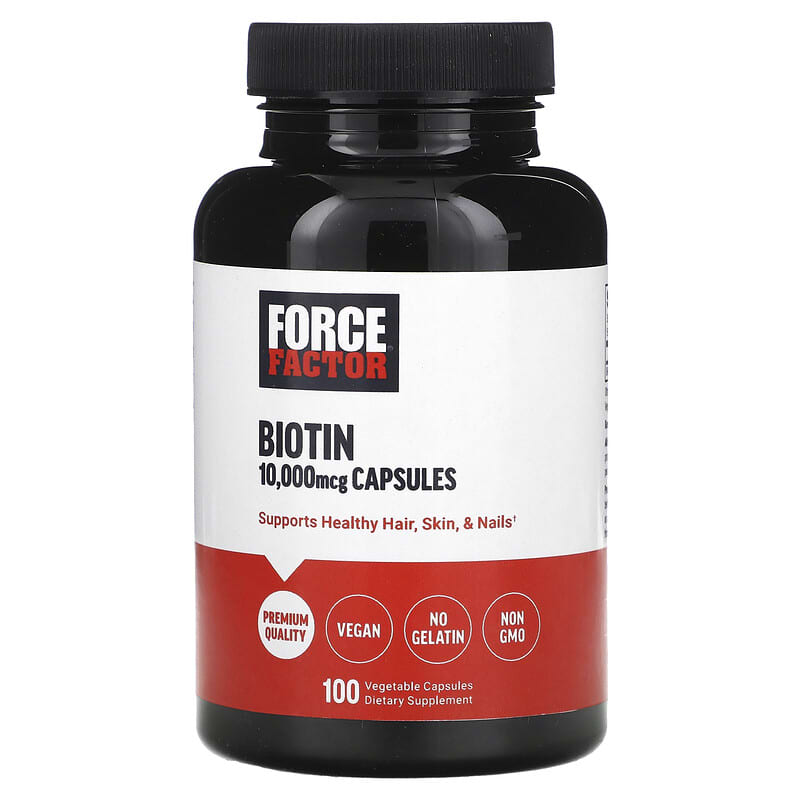 Force Factor, Biotin, 10,000 mcg, 100 Vegetable Capsules – vitabal-lb