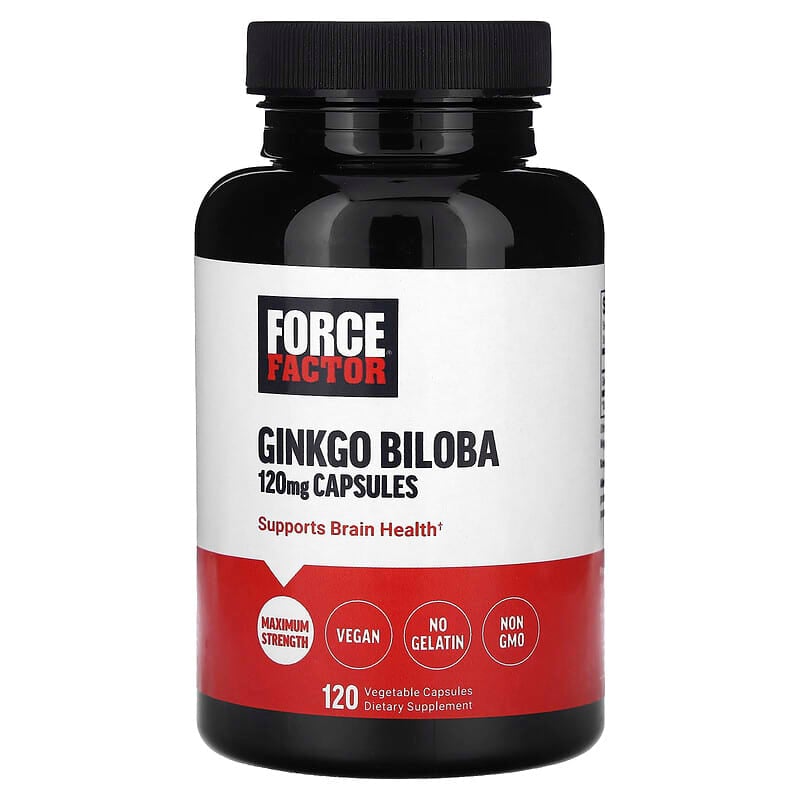 Force Factor, Ginkgo Biloba, 120 mg, 120 Vegetable Capsules – vitabal-lb
