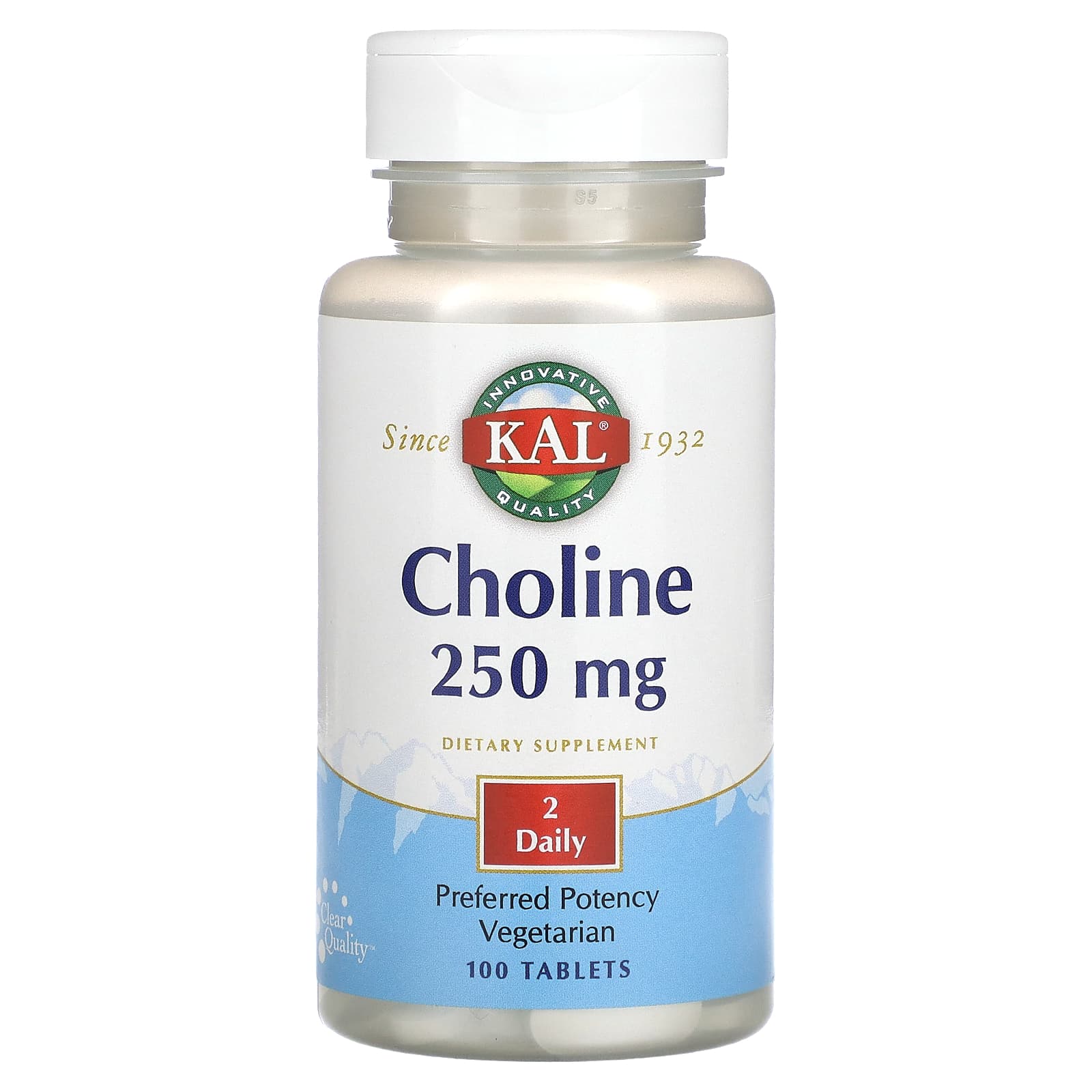 KAL, Choline, 250 mg, 100 Tablets (125 mg per Tablet) – vitabal-lb